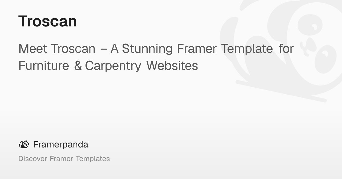 Troscan – Framerpanda