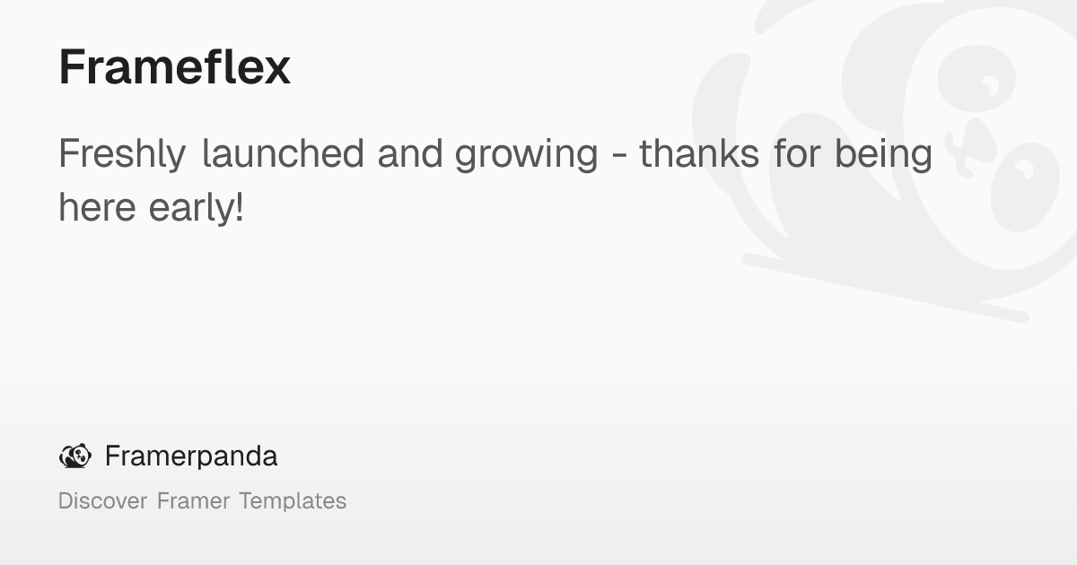 Frameflex – Framerpanda