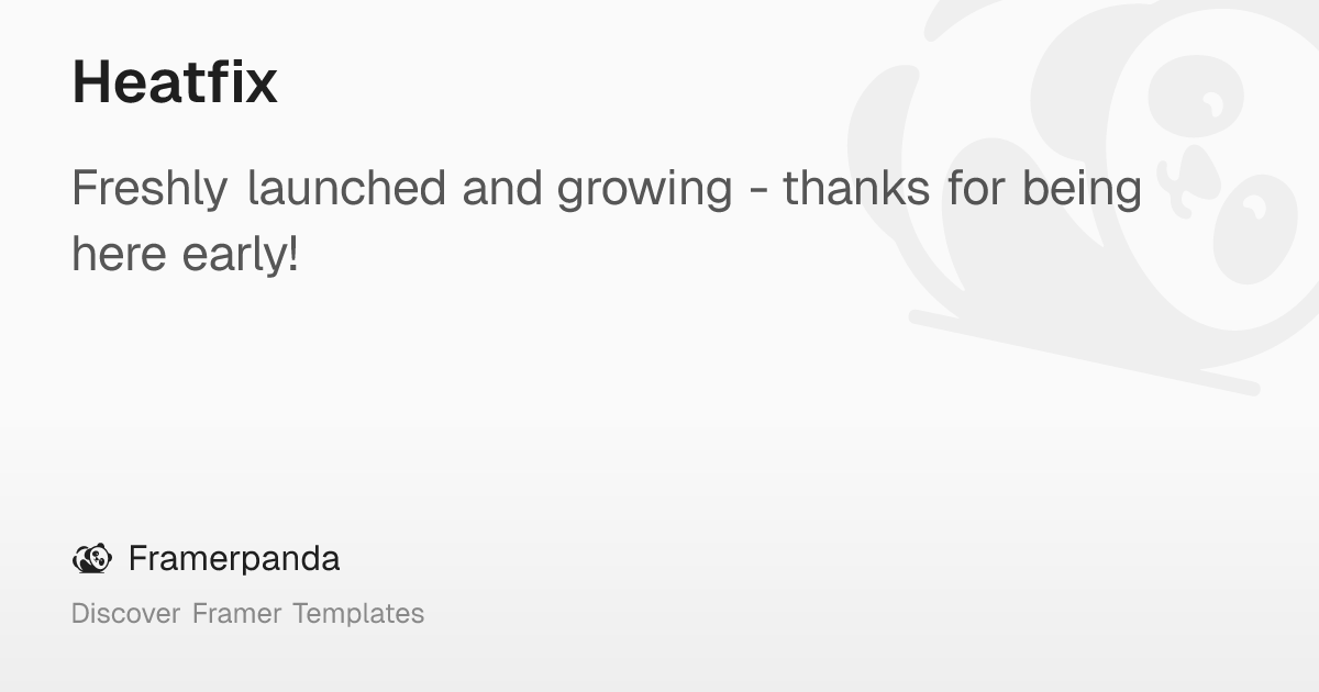Heatfix – Framerpanda