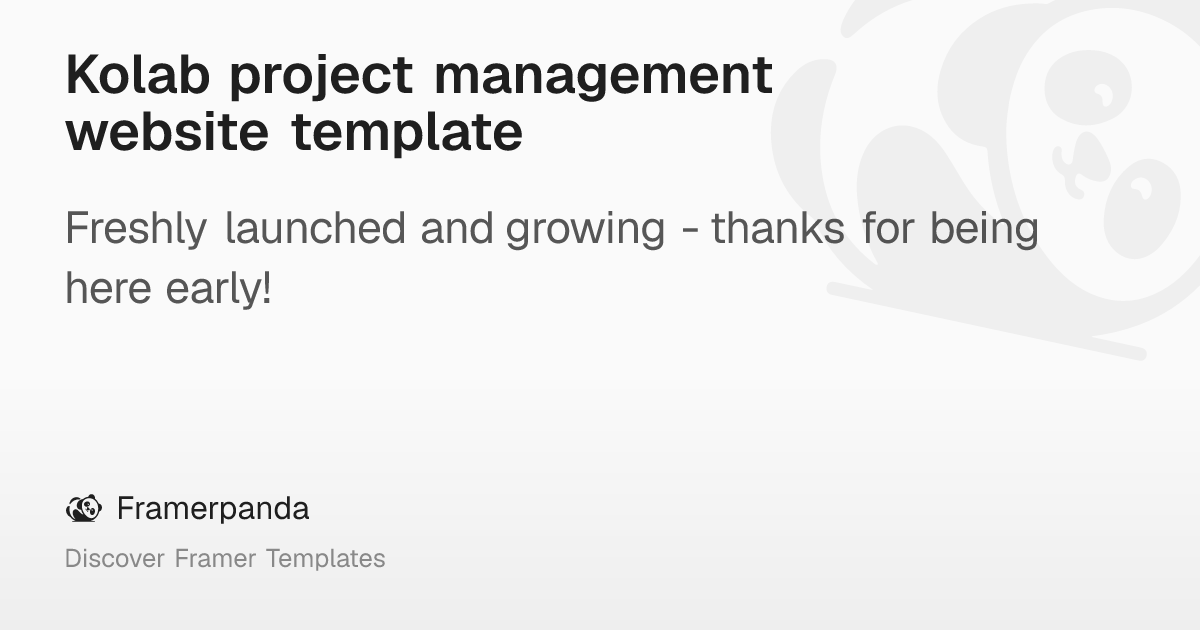 Kolab project management website template – Framerpanda