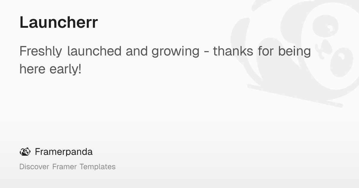 Launcherr – Framerpanda