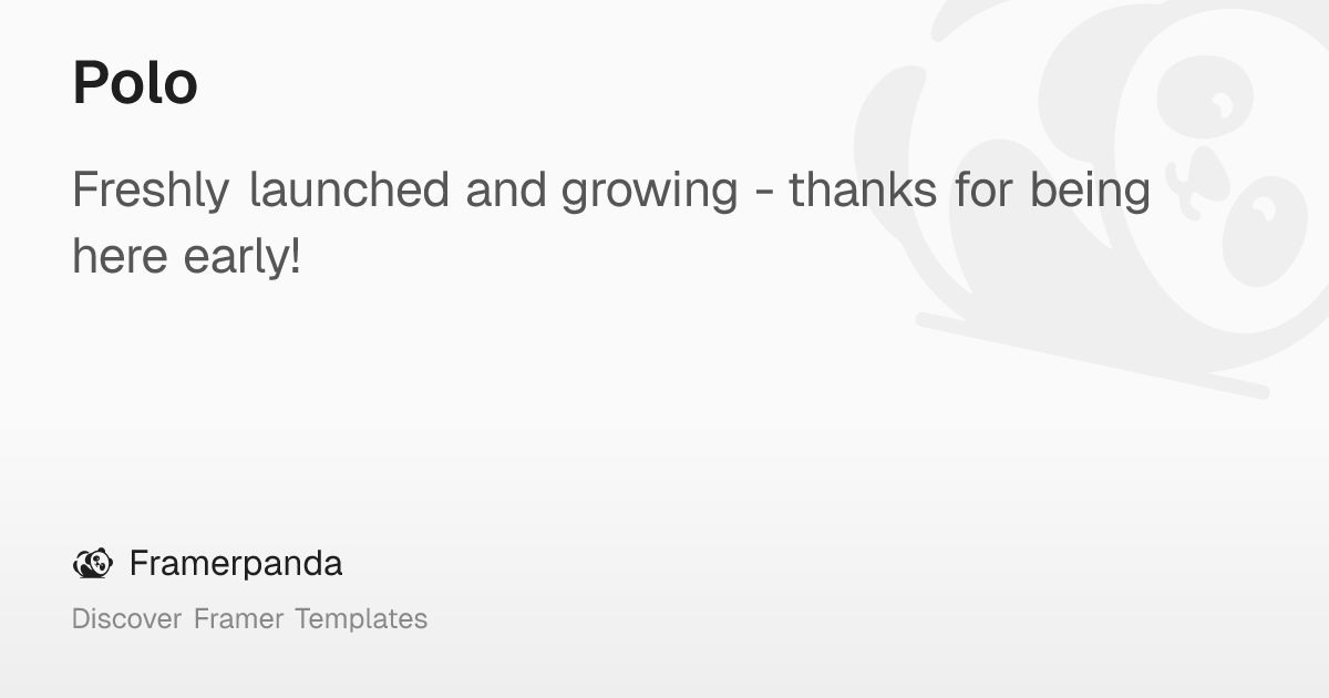 Polo – Framerpanda