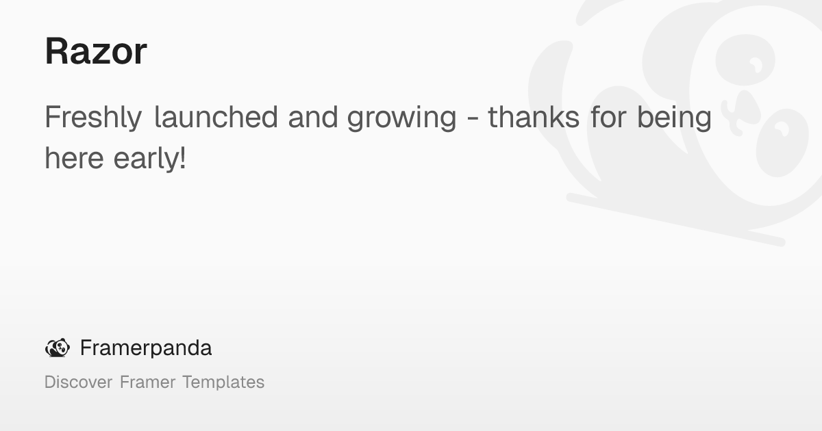 Razor – Framerpanda