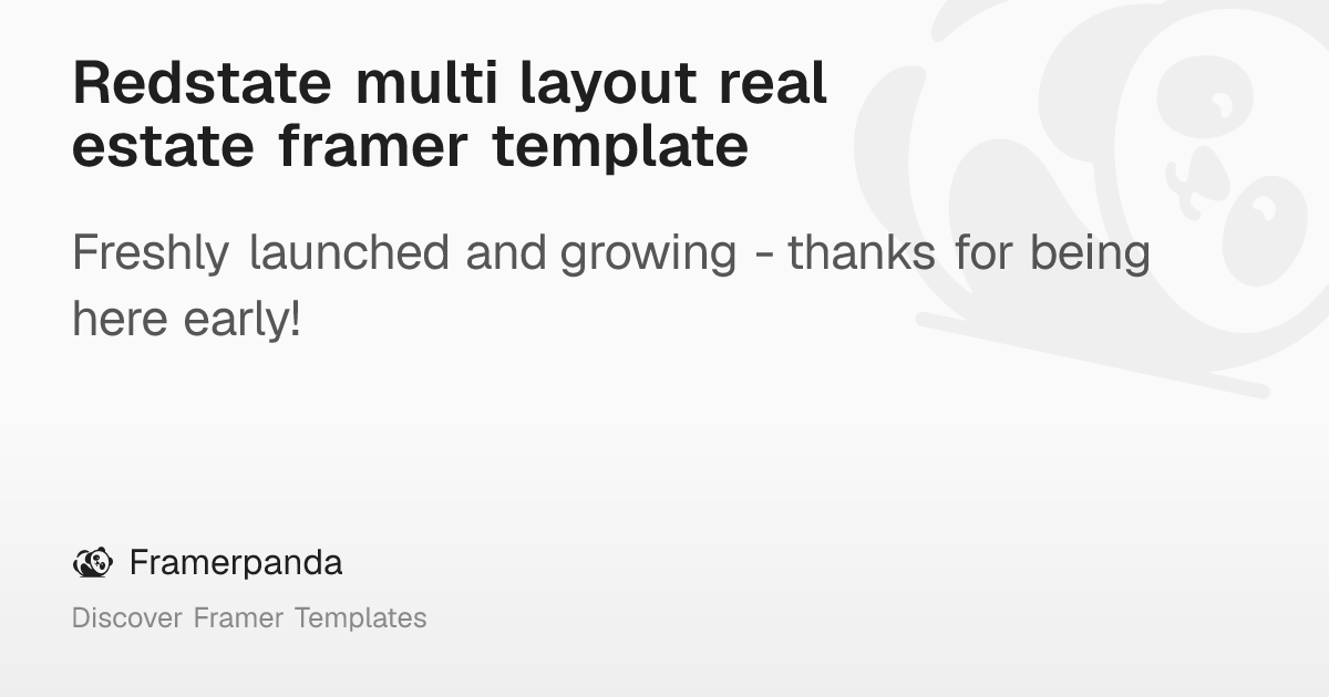 Redstate multi layout real estate framer template – Framerpanda