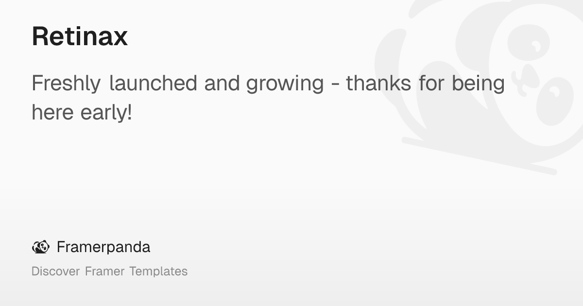 Retinax – Framerpanda